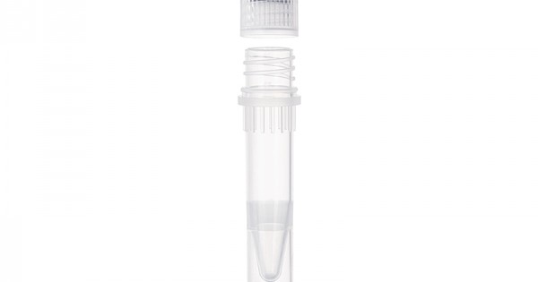 Screw Cap Micro Tubes, 1.5mL (100pcs, Bulk, Cap-attached, Clear tube ...