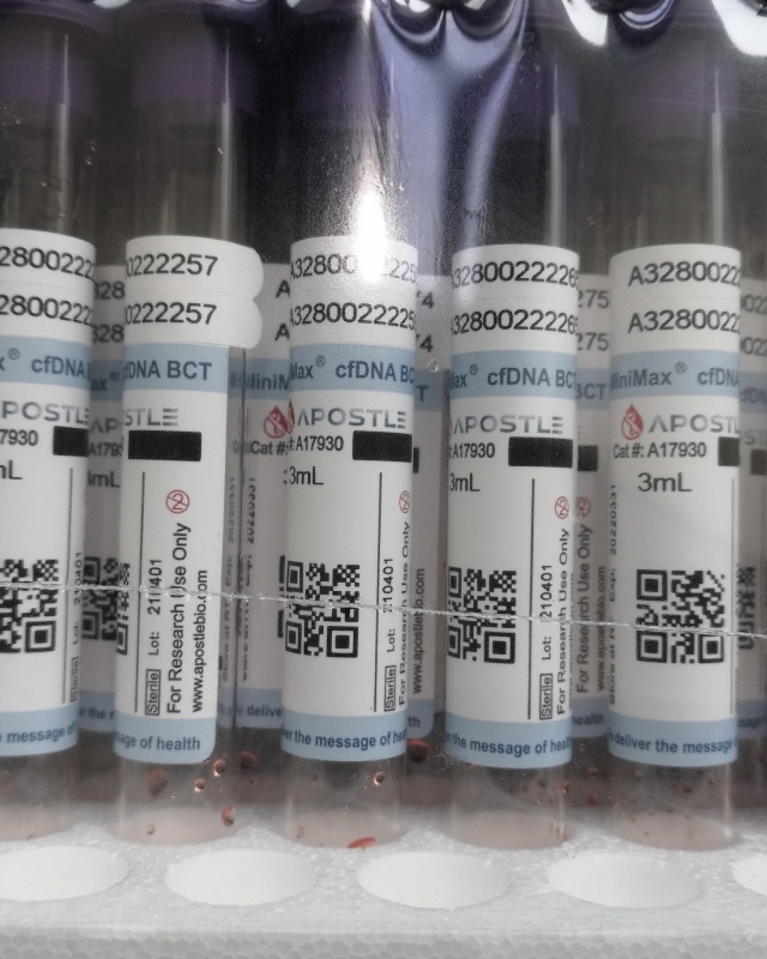 Apostle MiniMax® Cell-Free DNA Blood Collection Tube, 3 mL (100 pcs)